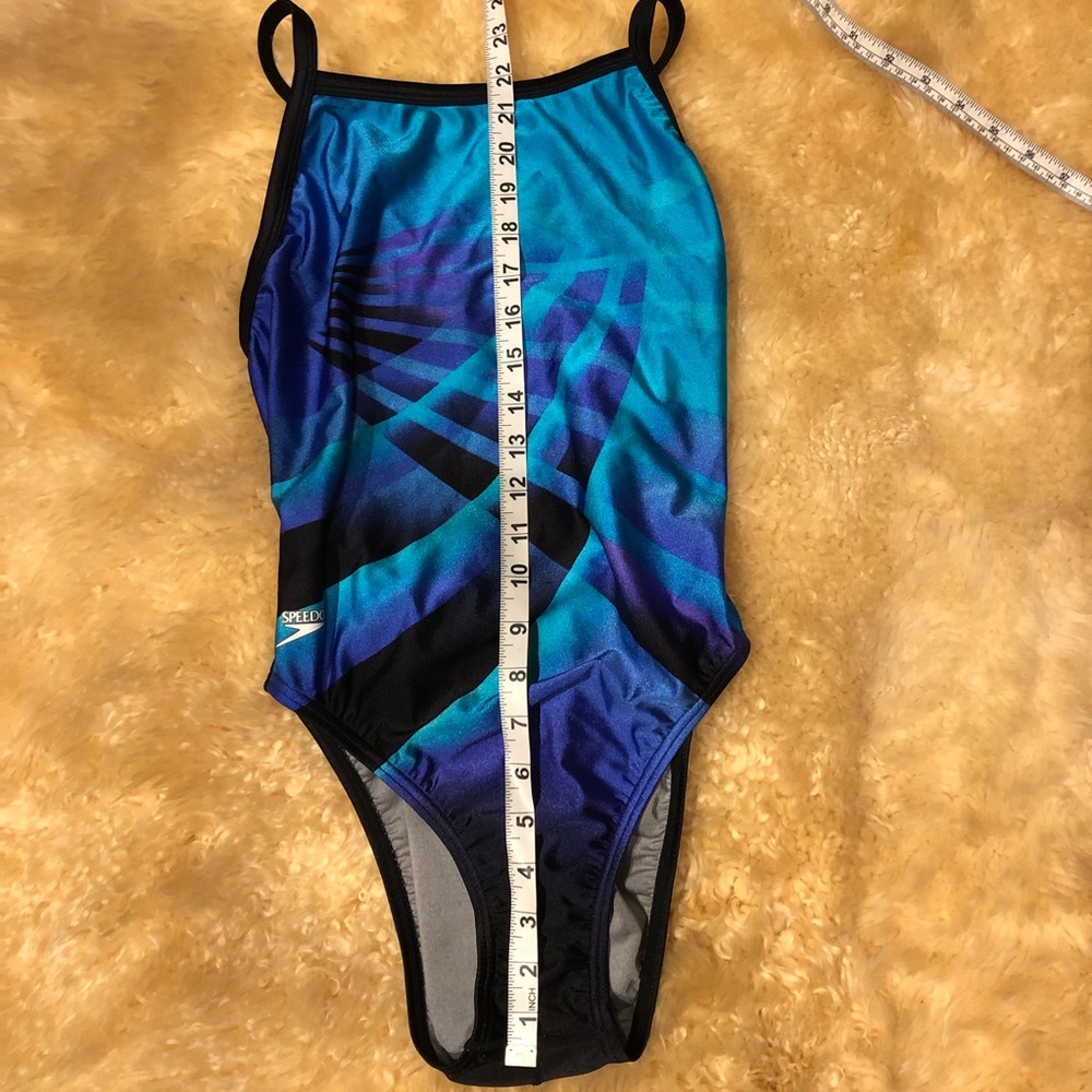 Retro Vintage Speedo One Piece Blue Swimsuit Euc - Gem